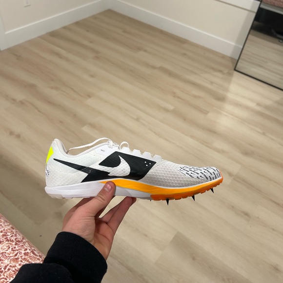 Nike | Shoes | Nike White And Orange Track Spikes | Poshmark